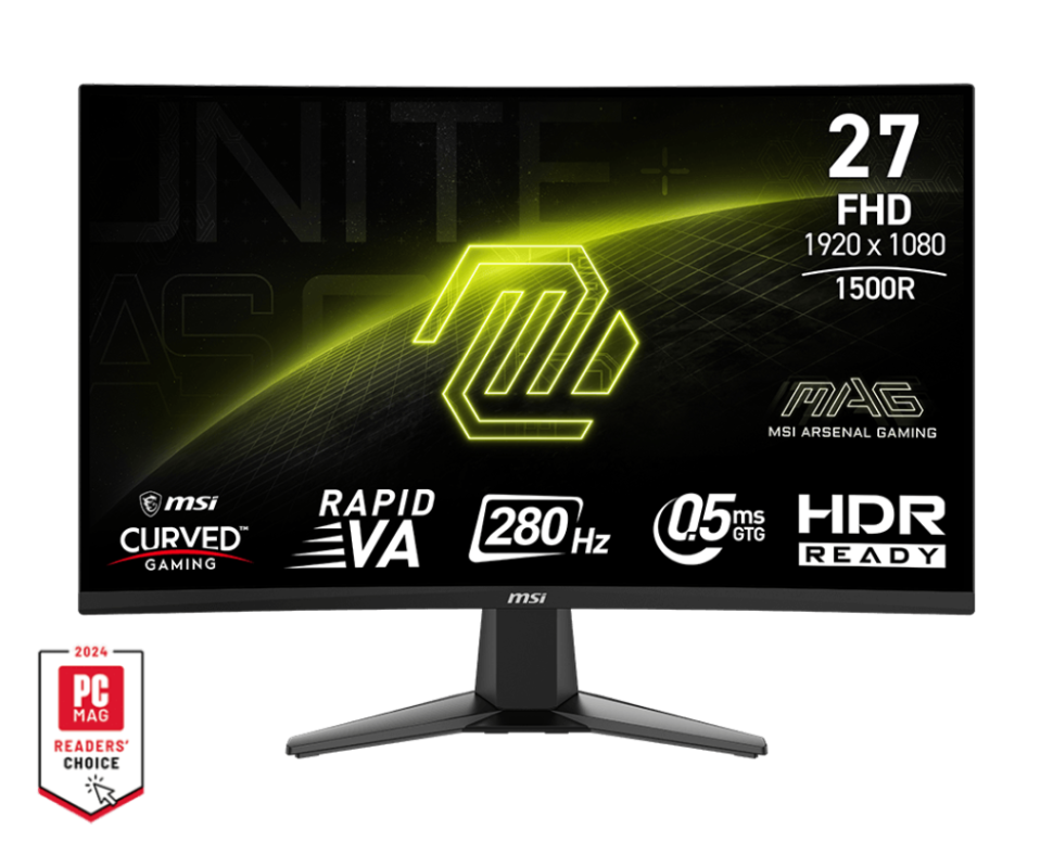 27" Монитор MSI MAG 276CXF, 1920x1080, 280 Гц, VA, 4000:1, 300 Кд/м², черный