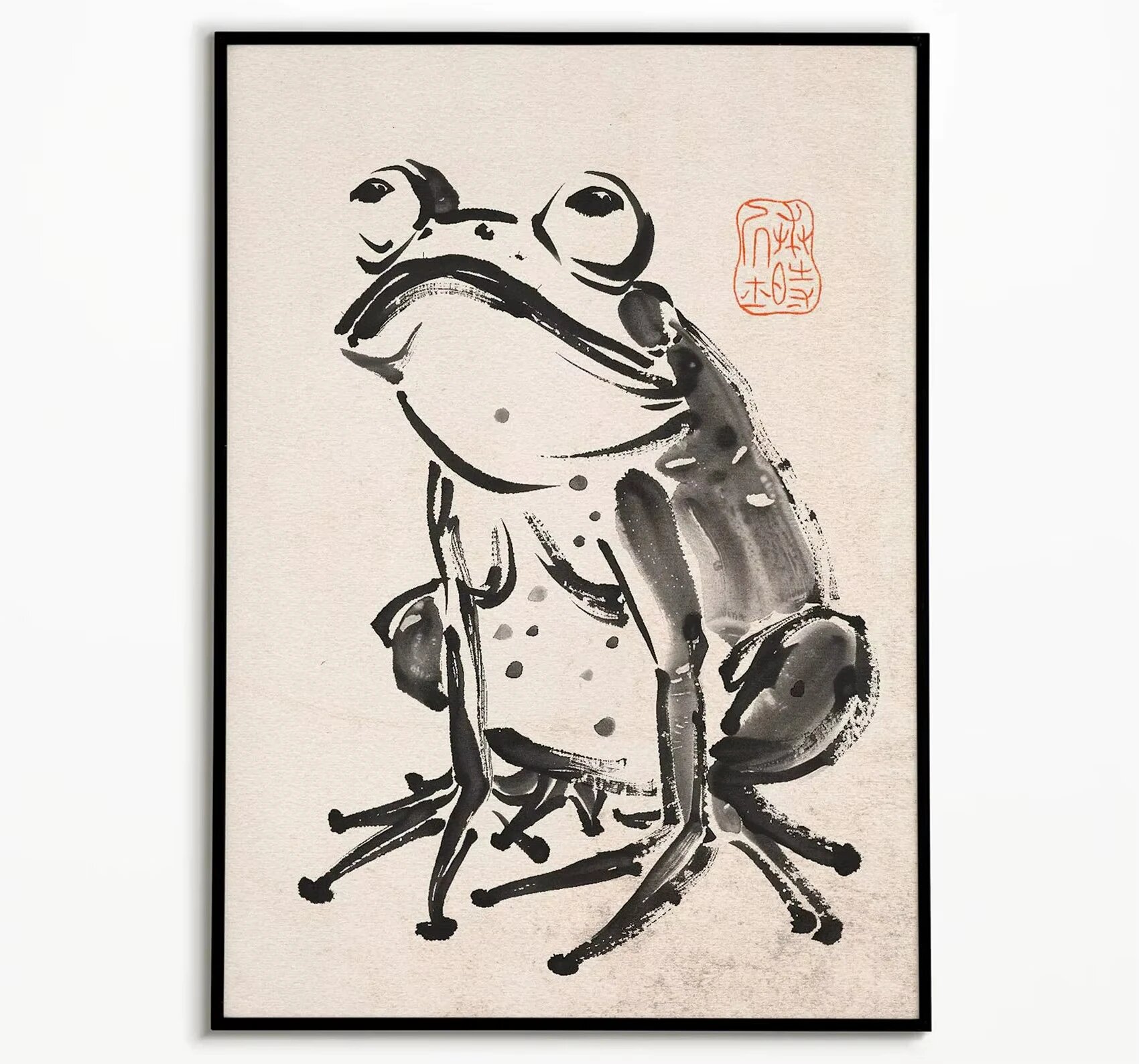 Печать на холсте "Жаба" 40x60см, XL363-02