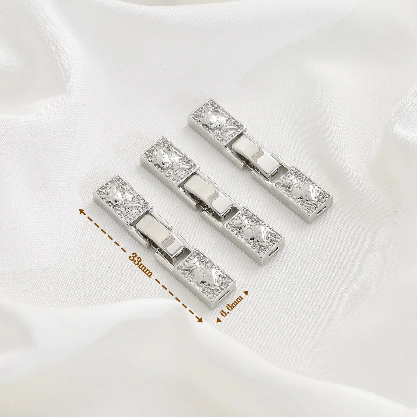 Металлическая пряжка для украшений LIJIEMEI Белый, A313-4
