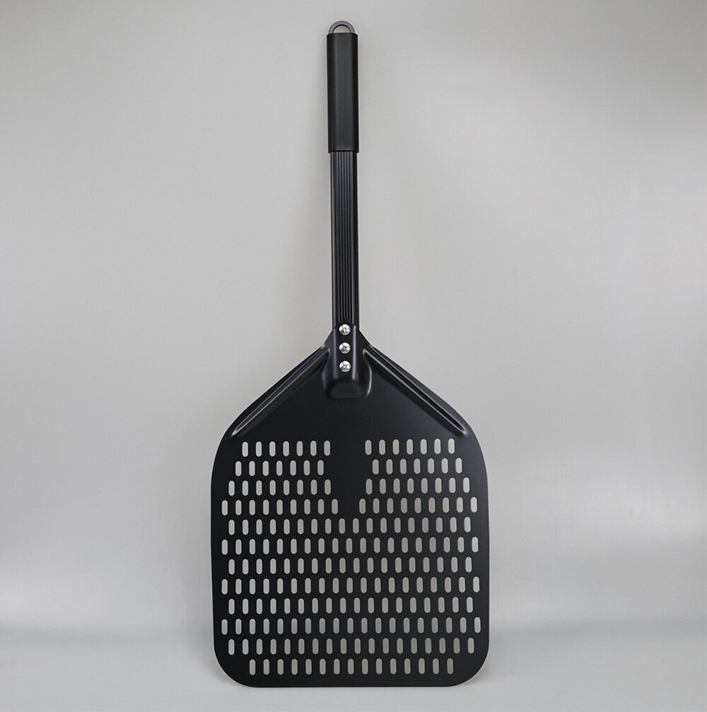 12inch Серебряная черная оксидированная лопатка для пиццы, прямая продажа, алюминиевая лопатка для пиццы, инструмент для переноса пиццы, кухонный инструмент для выпечки