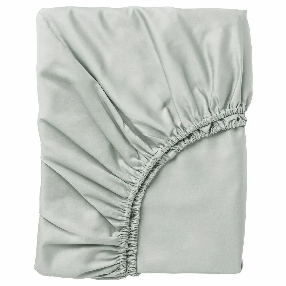 NATTJASMIN Простынь на резинке икеа, светло-серый 160х200 см (30349517)