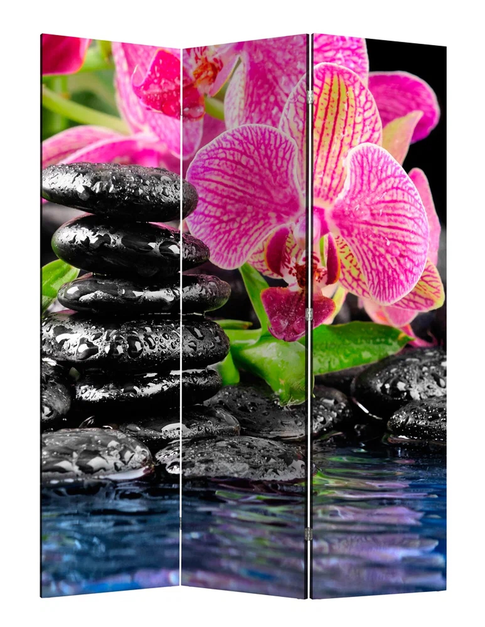 ПВХ ширма перегородка для зонирования Спа 5 - 3, размер 177х141/47 см