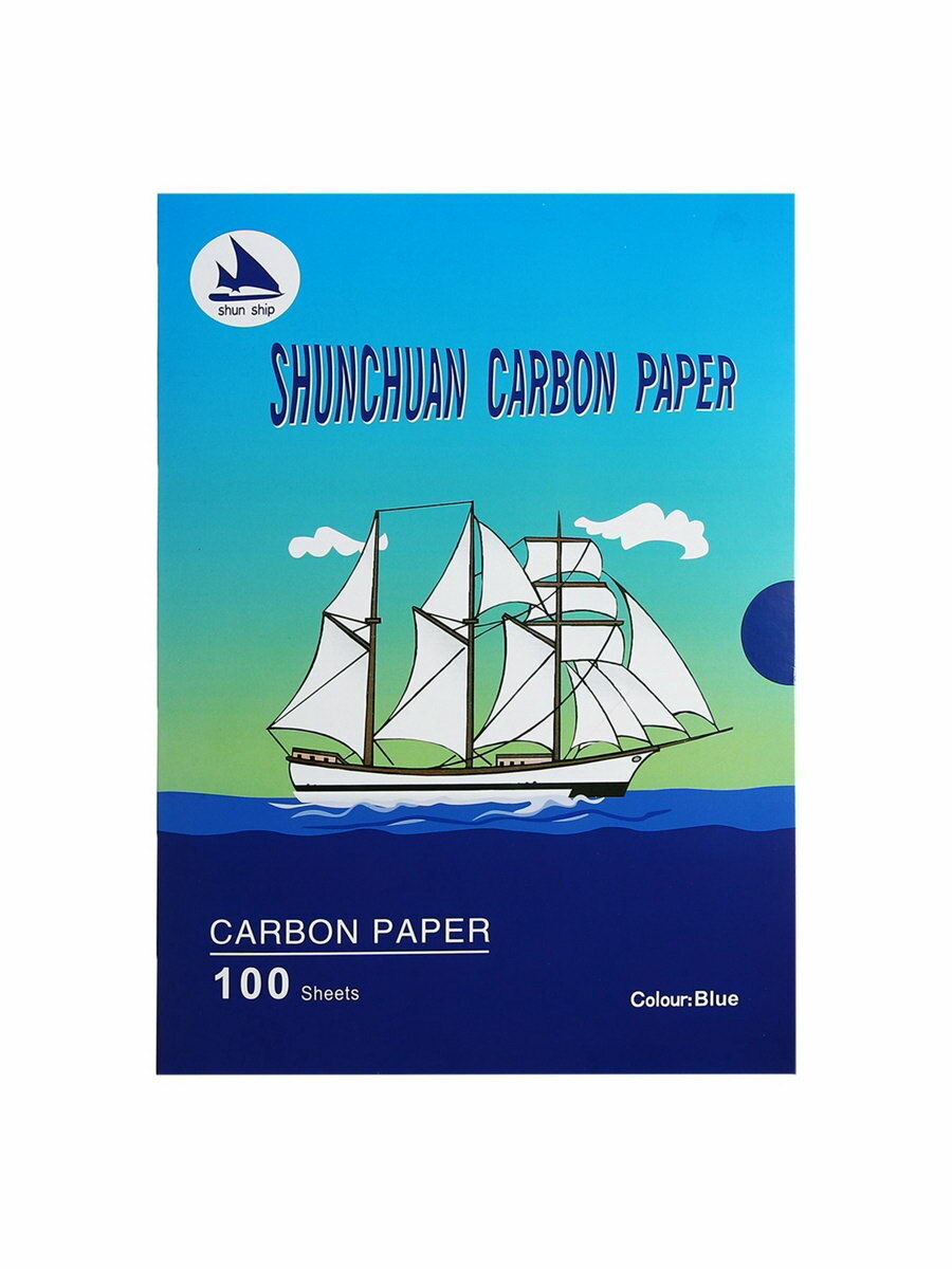 Бумага копировальная А4, 100 листов, синяя, цвет: синий, размер упаковки: 21 x 0.8 x 33 см.