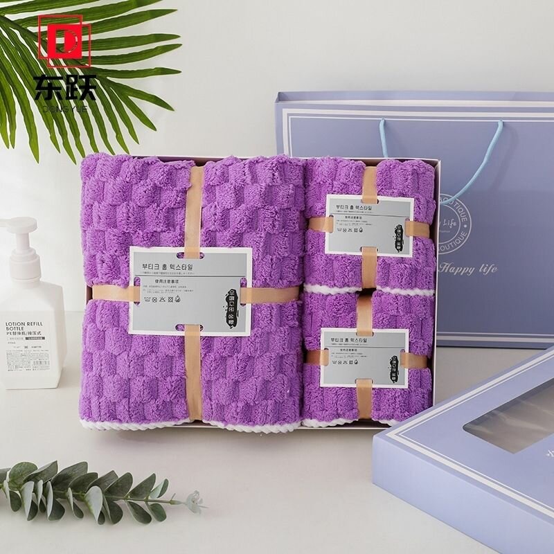 Набор полотенец для ванной, мягкие и впитывающие, облачный узор, трехкомпонентный набор в подарочной коробке, высококачественная подарочная коробка для мероприятий