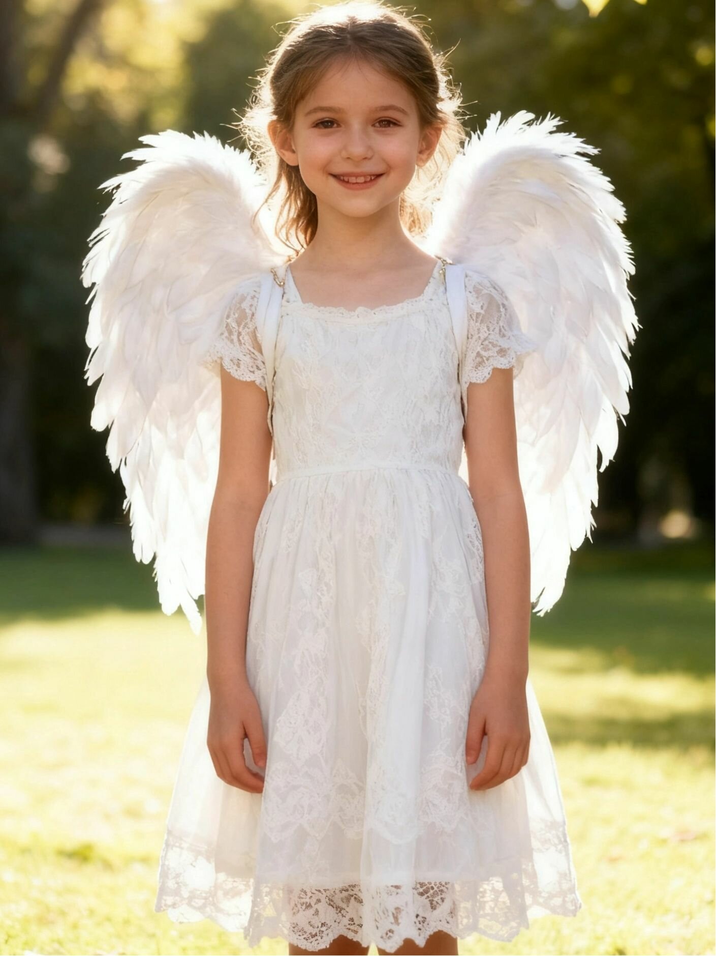 Карнавальные аксессуары Крылья ангела белые 45x45 см