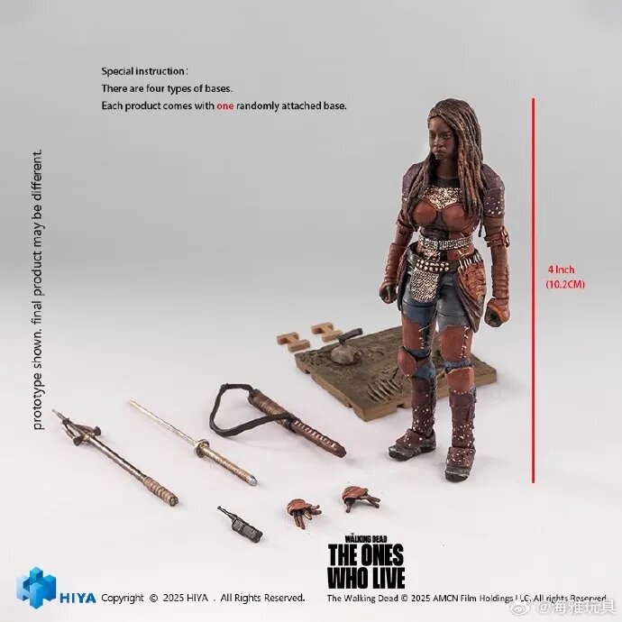 Предпродажа HIYA 4-дюймовые 1:18 Ходячие мертвецы, живые, подвижные фигурки Мишон