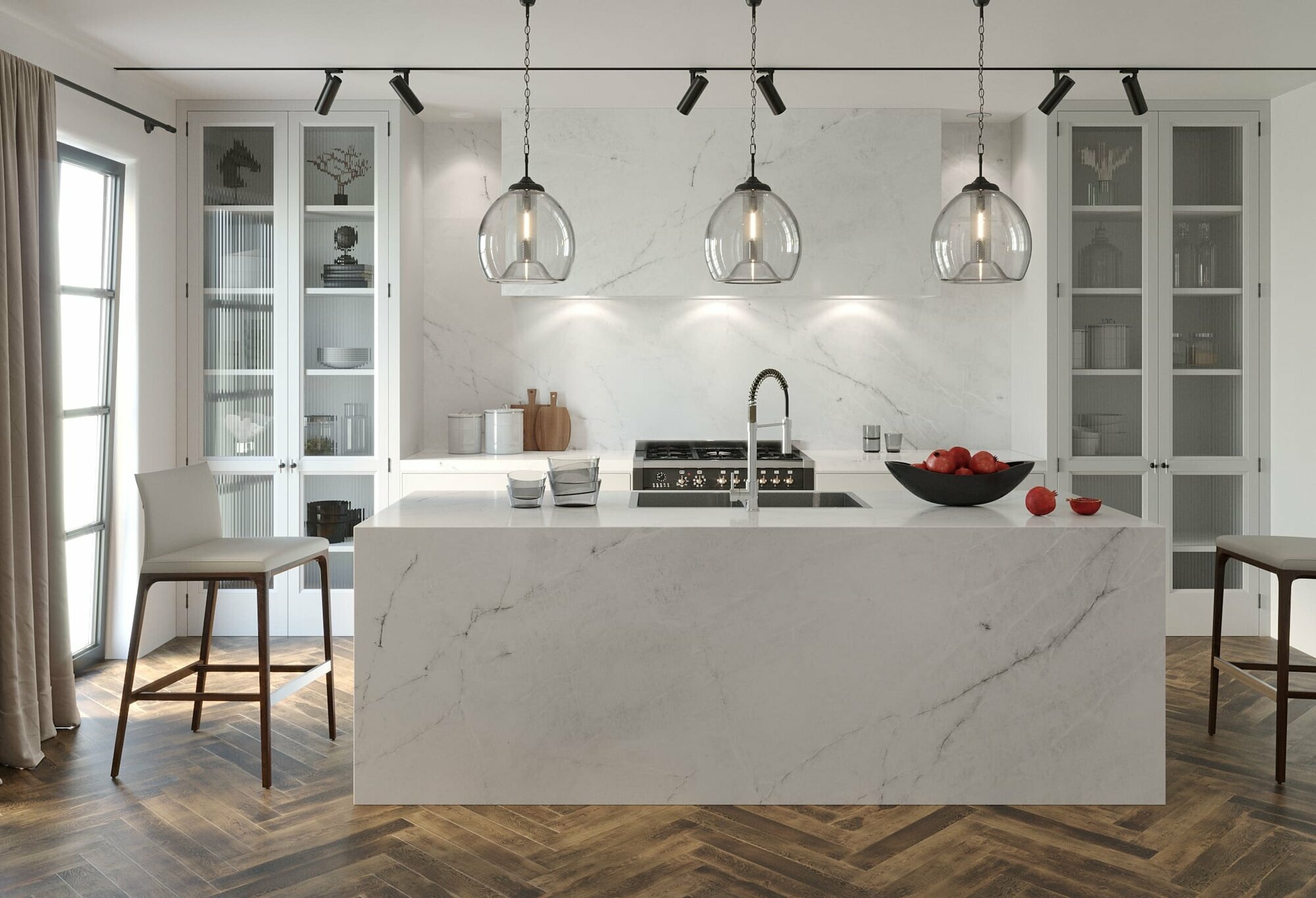 Столешница Slotex Quartzite 8099, мраморная, тиснение камень, 54x60 см, толщина 4 см