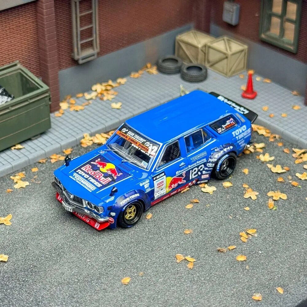 INNO 1:64 MAZDA RX3 MAD MIKE 1976 MAZ04 RX3 Station Wagon -DiGP 2024 Series Легковая модель автомобиля