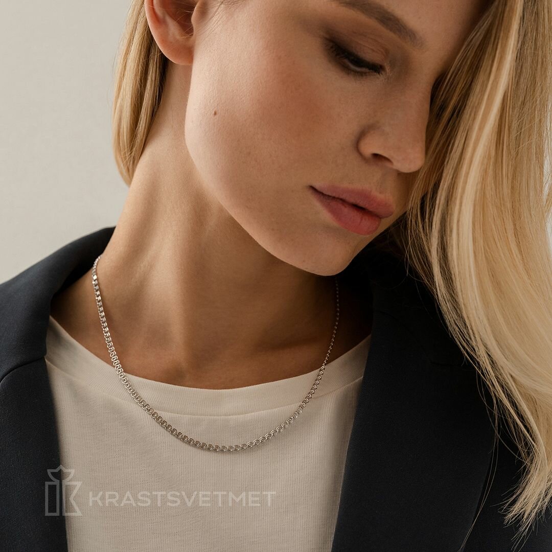 Цепь серебро, 925 проба, родирование