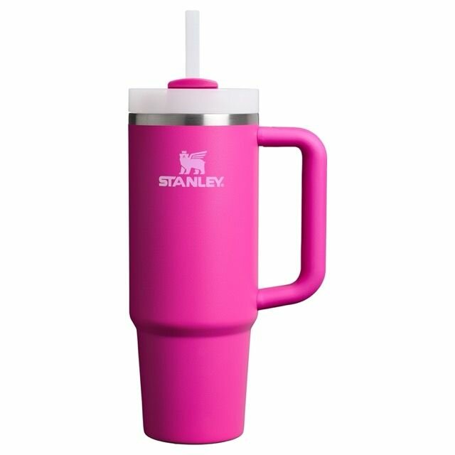 Термокружка STANLEY Quencher H2.0 0,88L (10-11912-064) с трубочкой, пионовая