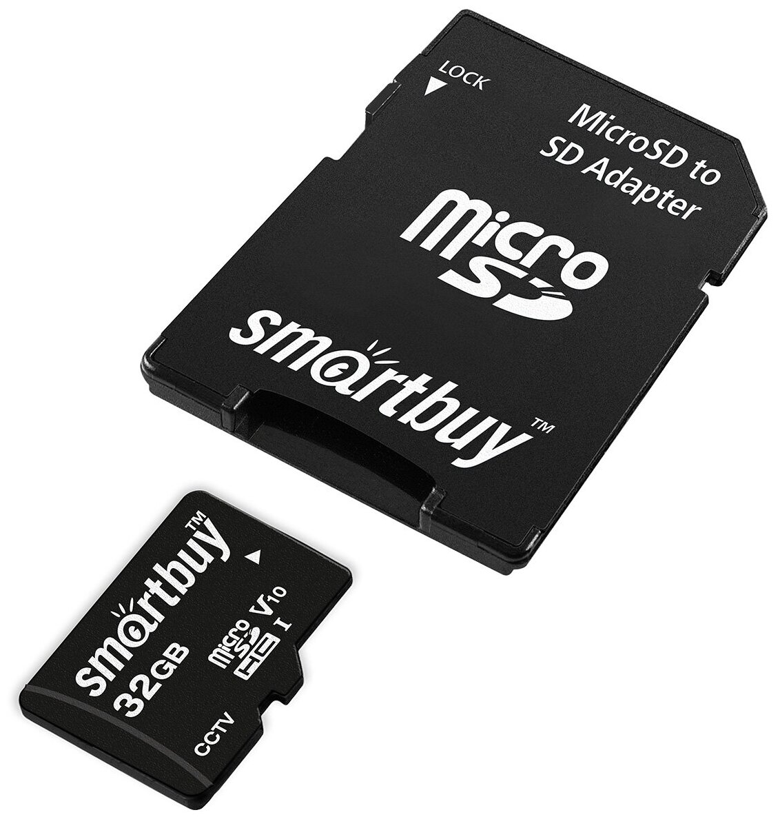 Карта памяти Smartbuy (sb32gbsdcctv) micro Sdhc 032GB cl10 U1 V10 + адаптер .