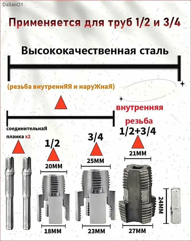 Насадка на шуруповёрт для нарезки резьбы