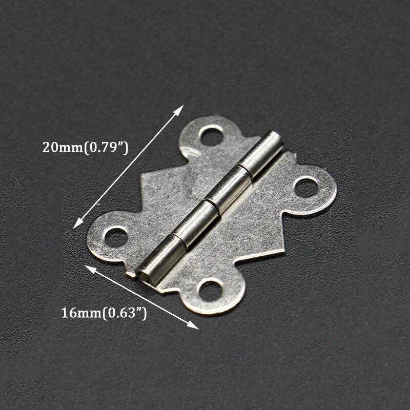 Мебельные петли NAIERDI Мини Бабочка 10 шт. Silver 29x25