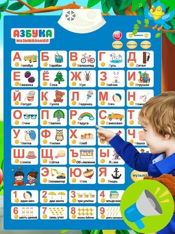 Говорящая азбука "Мой первый алфавит" Львёнок и Белка Музыкальная азбука.