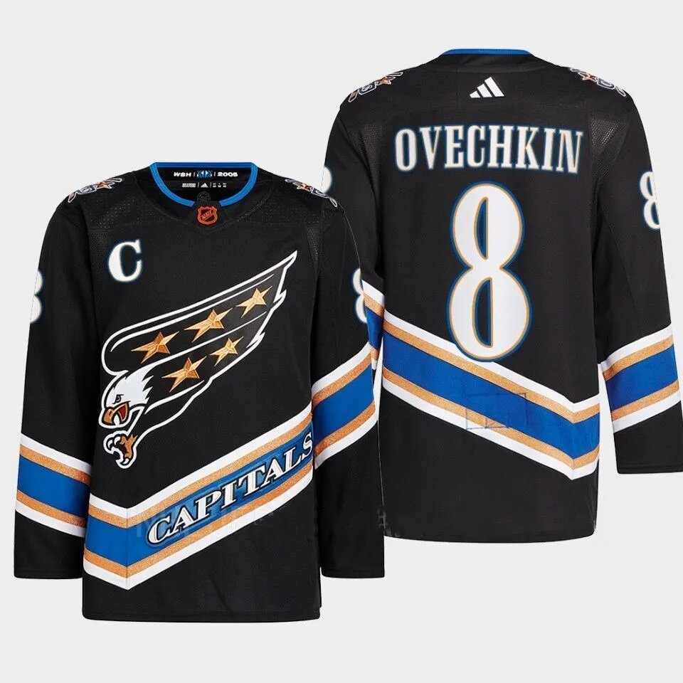 NHL джерси хоккейная Вашингтон Кэпиталз Washington Capitals Jersey 8 Alexander Ovechkin