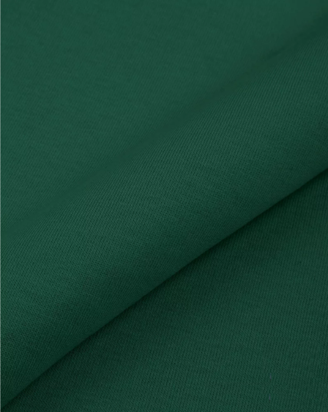 Ткань для шитья Футер 3-х нитка (трехнитка) с начесом, качество компакт пенье. Цвет темно-зеленый. Готовый отрез 3*1,8 м.