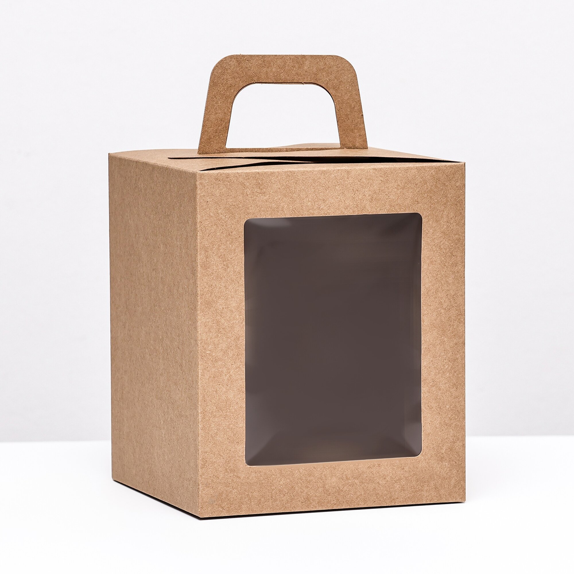 Коробка для десерта, упаковка кондитерская, крафт, 15×15×18 см