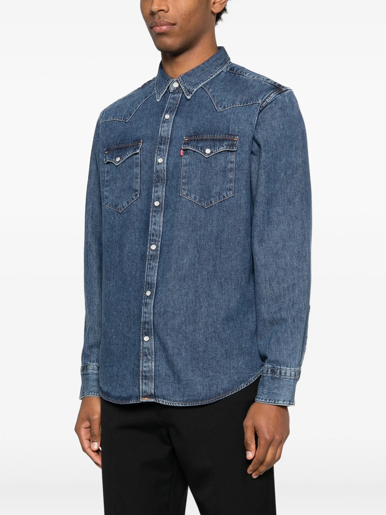 Рубашка Levi's, размер L, cиний — фото 1