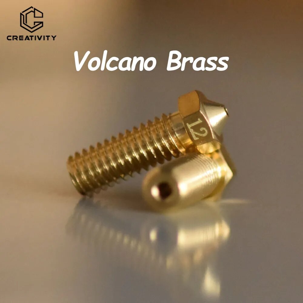 Сопло вулкан volcano Creativity3D высокого качества M6 1,75 мм латунь--5ШТ 0,2+0,3+0,4+0,6+0,8мм