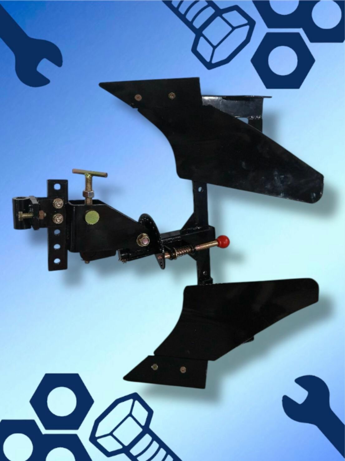 Плуг однокорпусный оборотный на тяжелый мотоблок