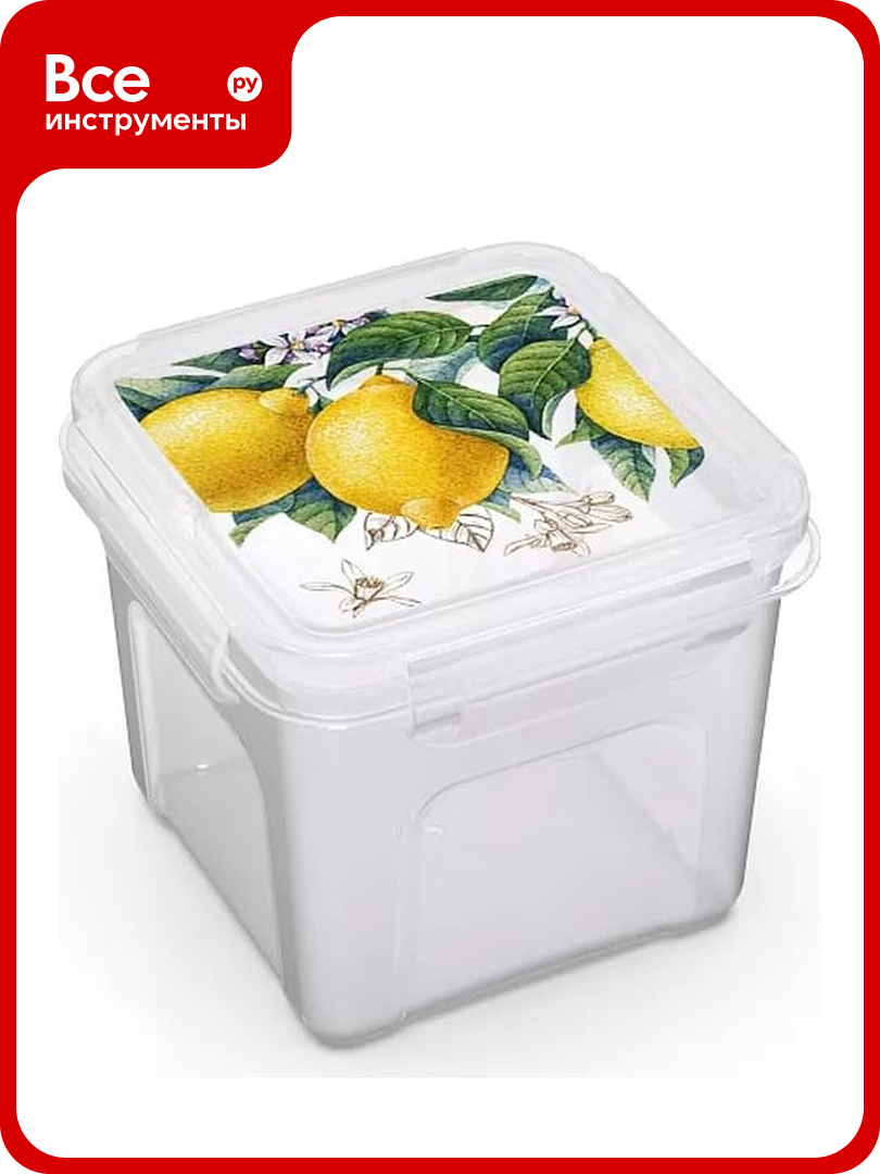 Квадратный контейнер Полимербыт Fresh для СВЧ, 0.9 л 435725800