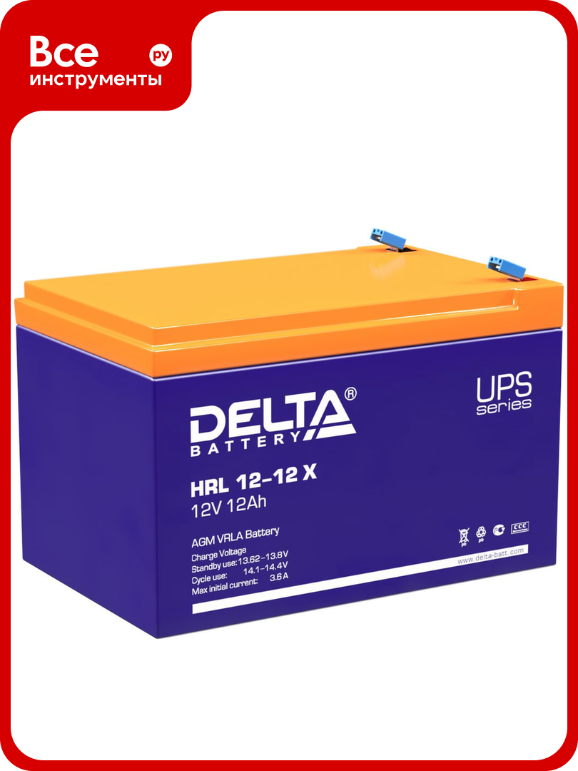 Батарея аккумуляторная Delta HRL 12-12 Х