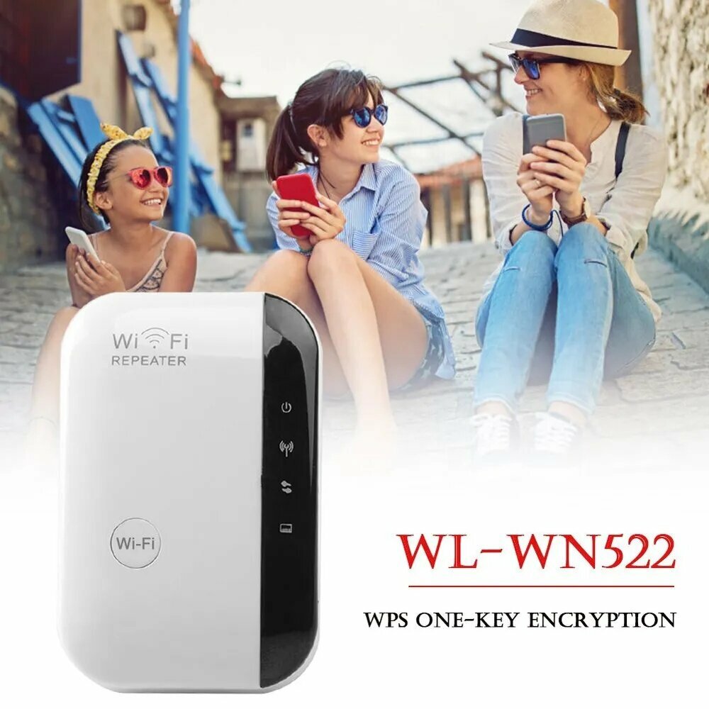 Беспроводной Wi-Fi-роутер и ретранслятор 300 Мбит/с, 2,4 ГГц, режимы точки доступа и ретрансляции
