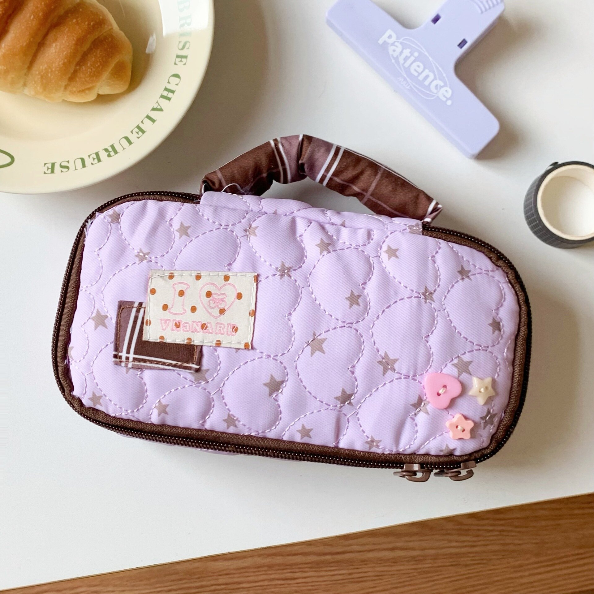 Японский стиль милый ручной пенал высокой эстетики в стиле Ins, большой емкости пенал для учеников средних и старших классов, сумка для канцелярии для девочек