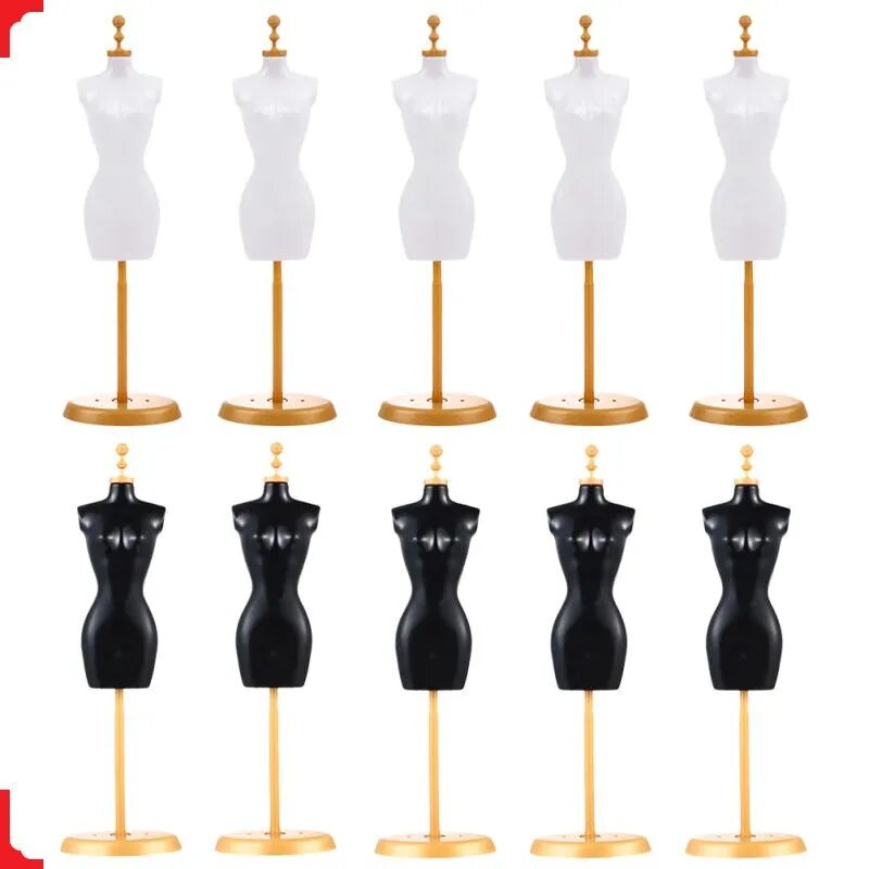 Манекены Для Одежды Кукол, Белые, Пластик, 10 Штук, 7.5X25 См, Для Демонстрации Одежды И Аксессуаров