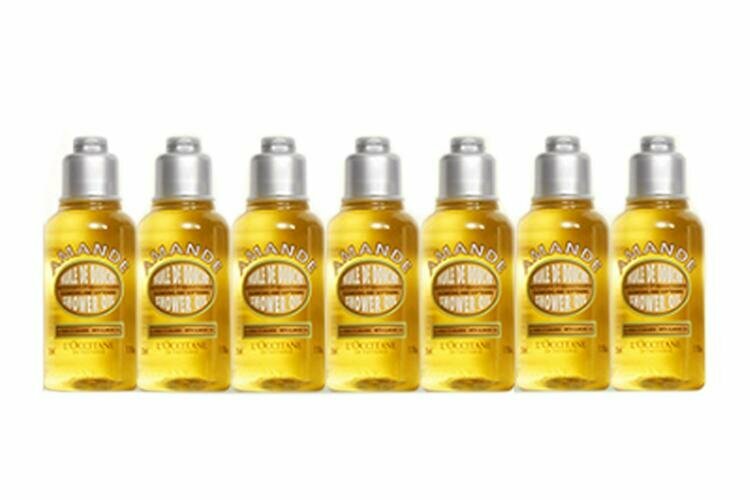 Гель для душа унисекс LOCCITANE Миндальный подтягивающий очищающий успокаивающий увлажняющий, 35ml*7