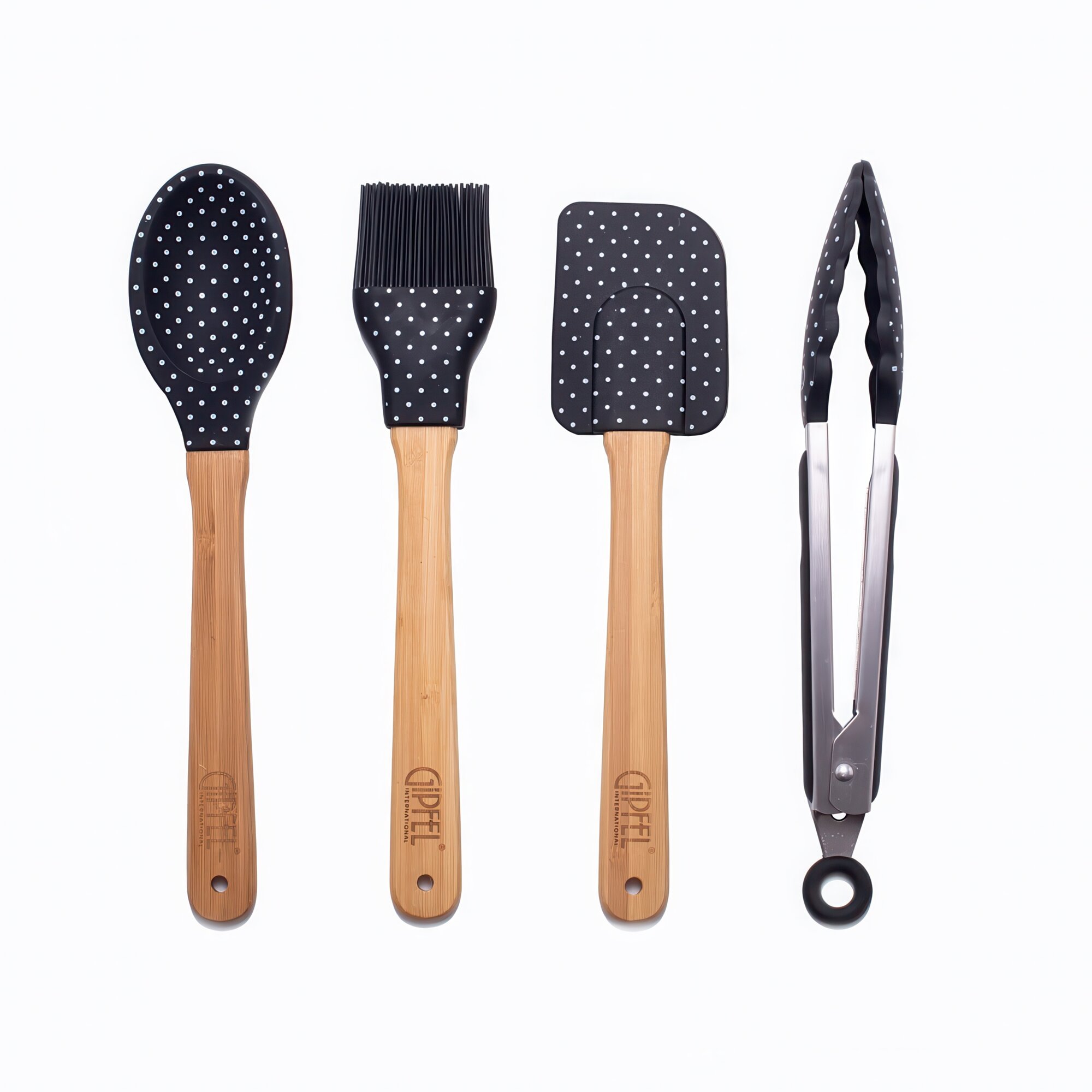Набор кухонных аксессуаров Gipfel Sinty 6333, нержавеющая сталь, бамбук, силикон