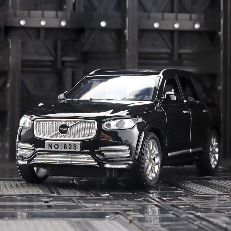Машинка металлическая Volvo XC90(1/32) инерционная с открывающимися дверьми, капотом и багажникомсо световыми и звуковыми эффектами