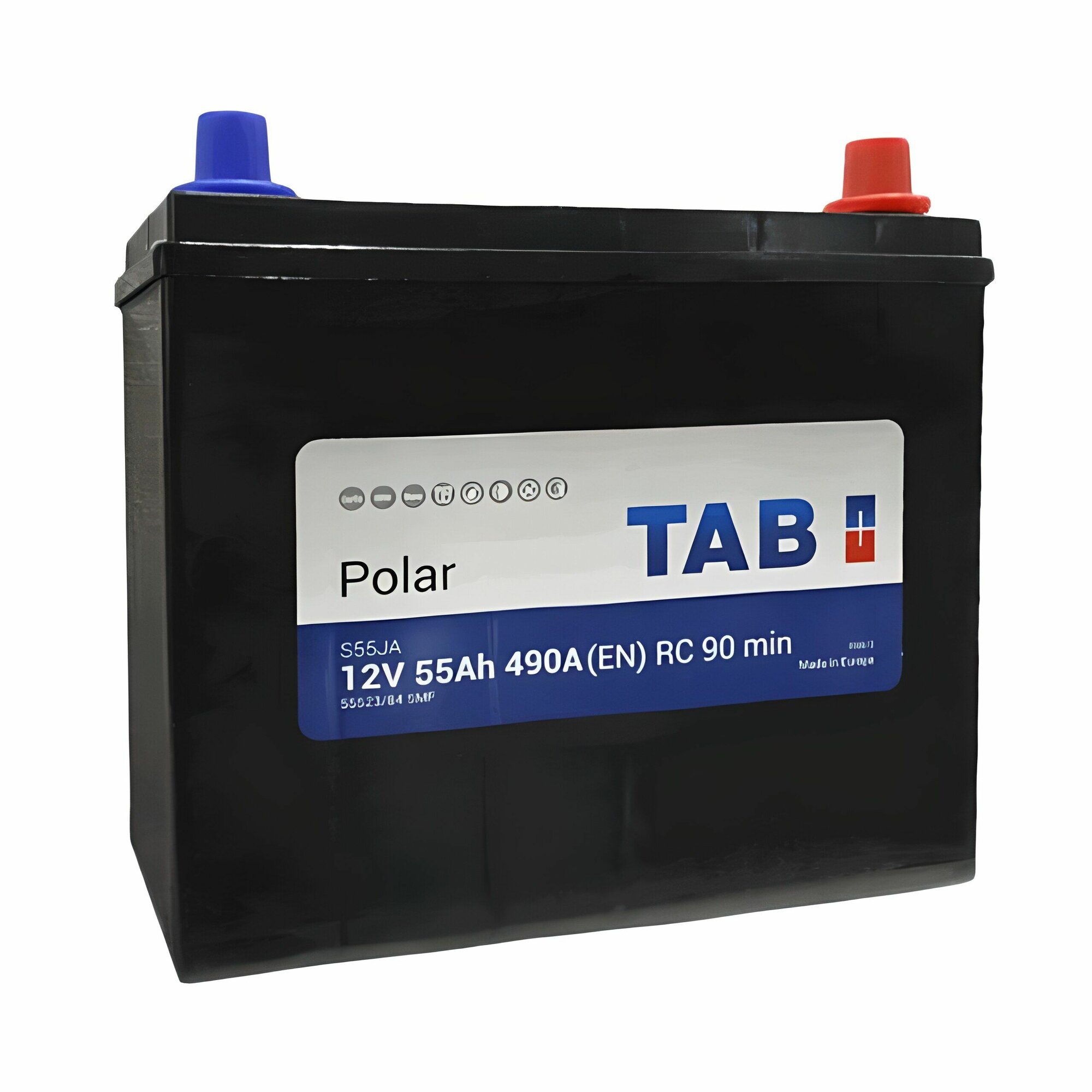 Автомобильный аккумулятор 55 Ач Tab Polar S (65B24L) о/п Азия (246855) (490А д*ш*в 23,6*12,8*22,3 см)