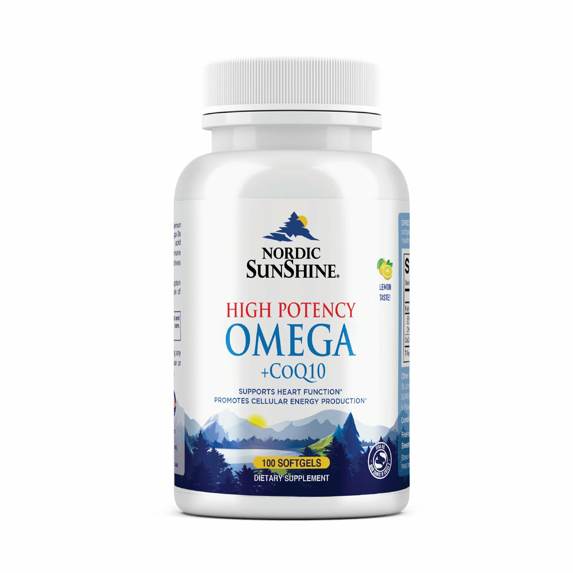 БАД Nordic Sunshine Omega-3+CoQ10, капсулы, Омега-3 и Коэнзим Q10 в составе