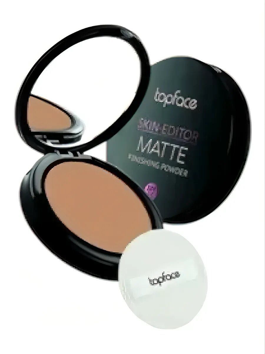 Пудра Topface Skin Editor Matte Finishing Powder, Компактная матовая, 010