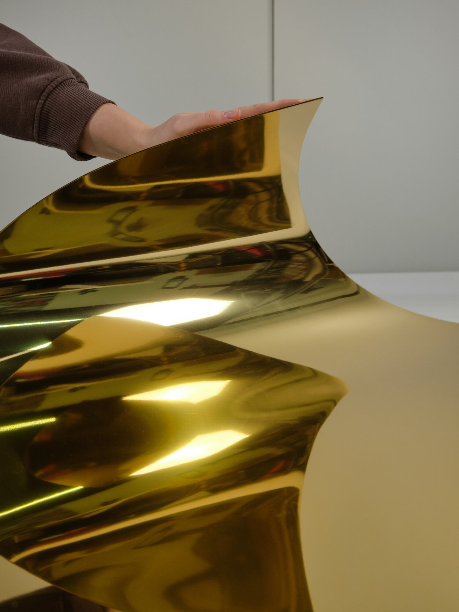 Самоклеящиеся панели стеновые, декоративный пластик 3 шт. GOLD PLAIN GL, 995х1000х2мм, NEboard