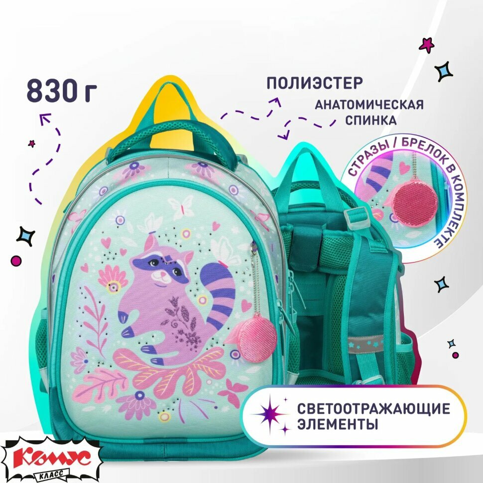 Ранец Комус Класс Вики Енот , 1 отд, 1909710