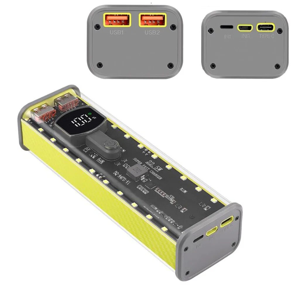 Power Bank FNIRSI 4x18650 Orange Upgraded