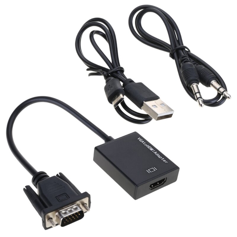 Кабель для преобразования аудиосигнала между разъемами vga и hdmi, главный дисплей компьютера, кабель для преобразования высокой четкости-разделение звука