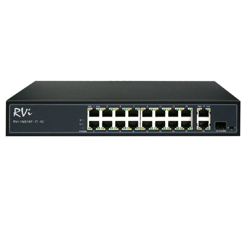 Коммутатор POE RVi-1NS16F-1T-1C