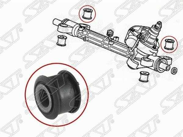 Сайлентблок SAT ST-53686-SWC-G01B рулевой рейки Honda CR-V 06-12