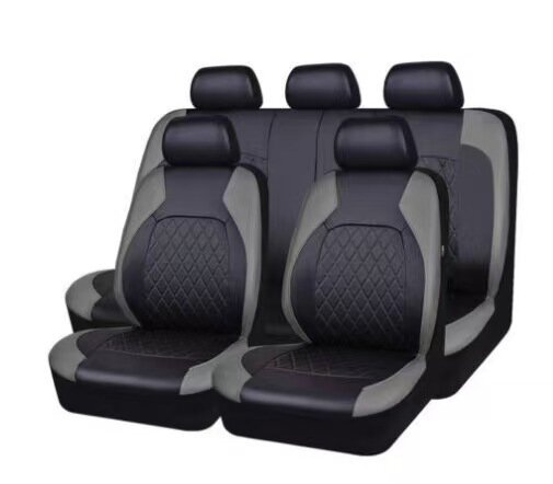 Экокожа чехлы для автомобильных сидений, авточехлы комплект черные