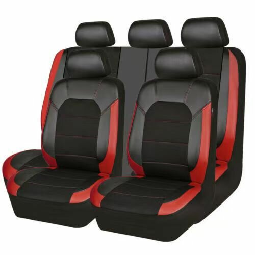 Экокожа чехлы для автомобильных сидений, авточехлы комплект черные