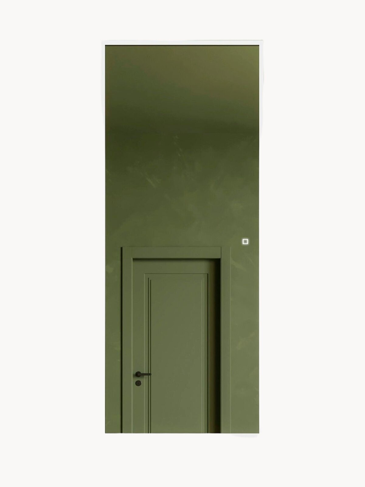 Зеркало настенное с подсветкой в белой алюминиевой раме Alias Квартал 160*40, нейтральный свет, сенсор