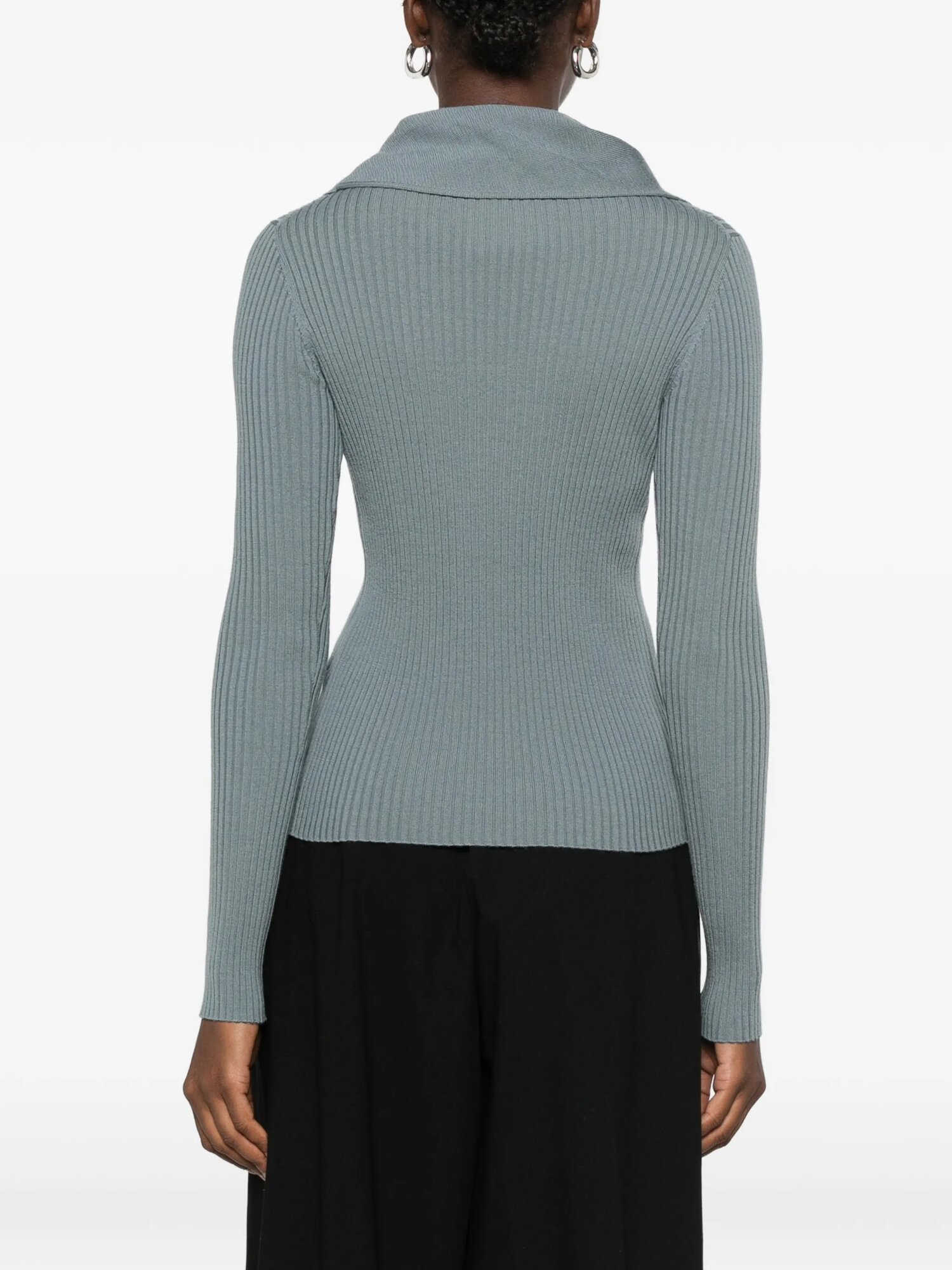 Свитер ZIMMERMANN Valiant ribbed-knit sweater, размер 42, , синий — фото 1