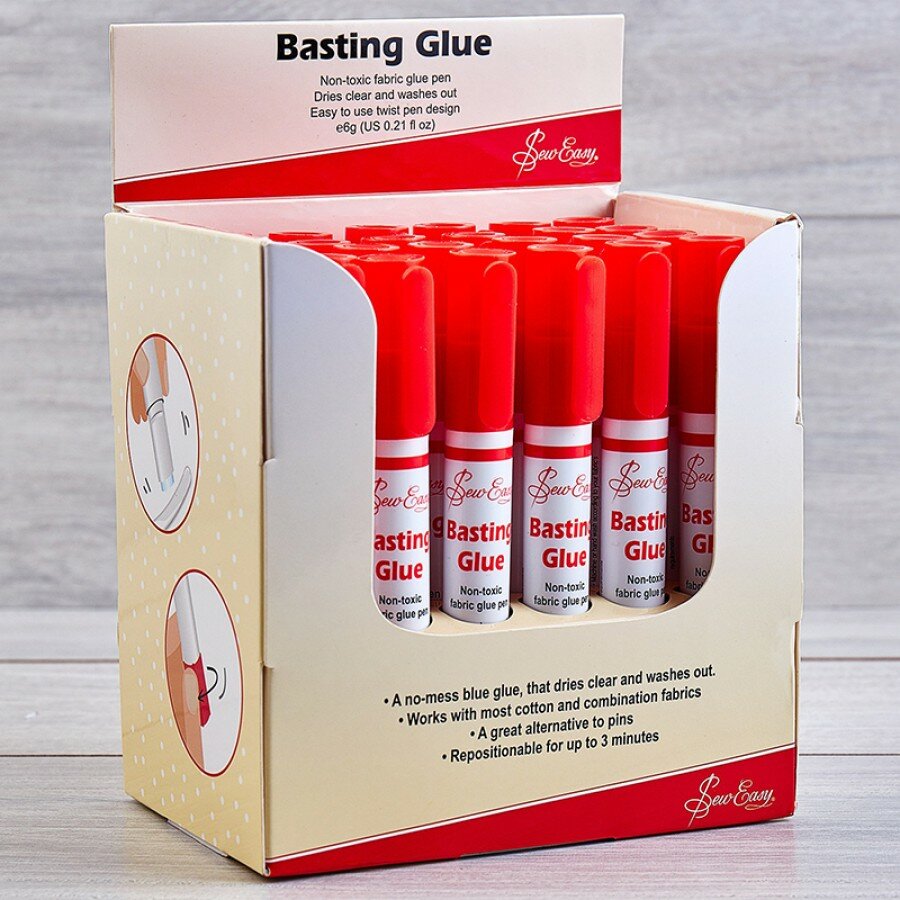 Карандаш клеевой для временной фиксации ткани в картонном дисплее 13,5 х 9 х 14 см HEMLINE ER4118. DB