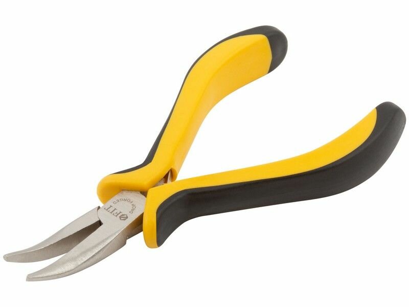 Утконосы мини Профи 125мм никелированное покрытие, черно-желтые мягкие ручки