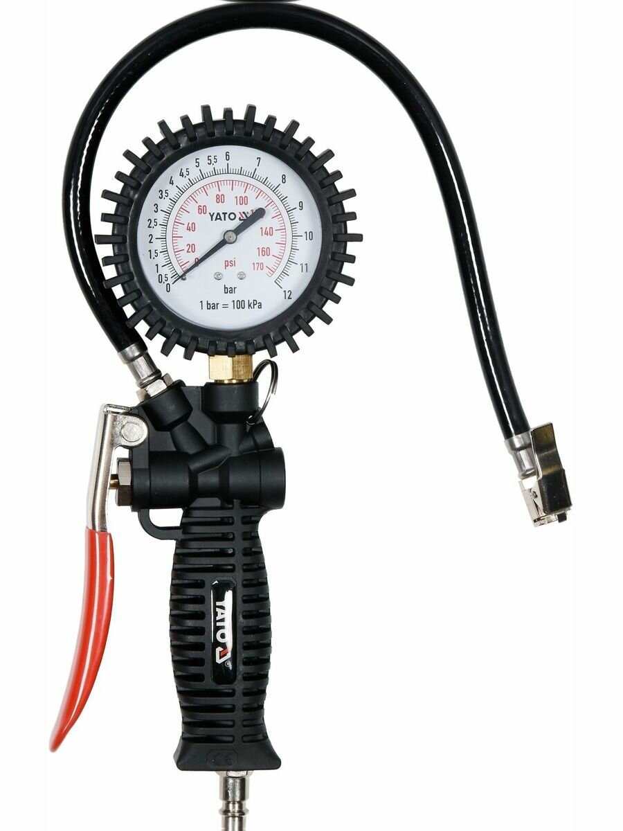 Пистолет для подкачки шин с манометром YT-23703