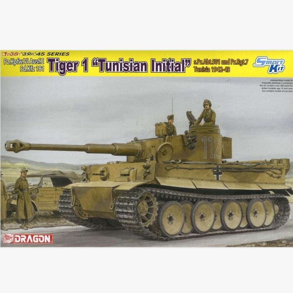DRAGON 6608 1/35 39-45 PZ.KPFW.VI AUSF.ESD.KFZ 181 Tiger 1 Tunisian intial Модель сборки танков