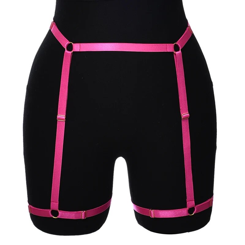 Гоth ажурный пояс для чулок JLX.HARNESS Розовый, N-P0197-MHS